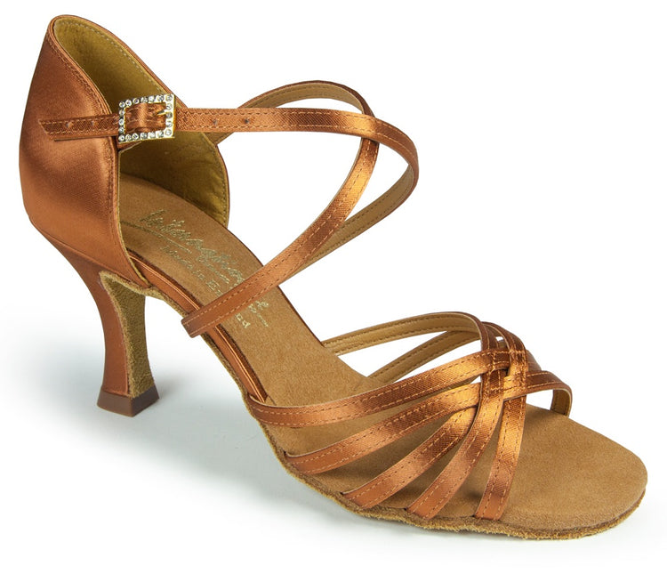 International Dance Shoes Flavia - Tan Satin – MM Dance Supplies